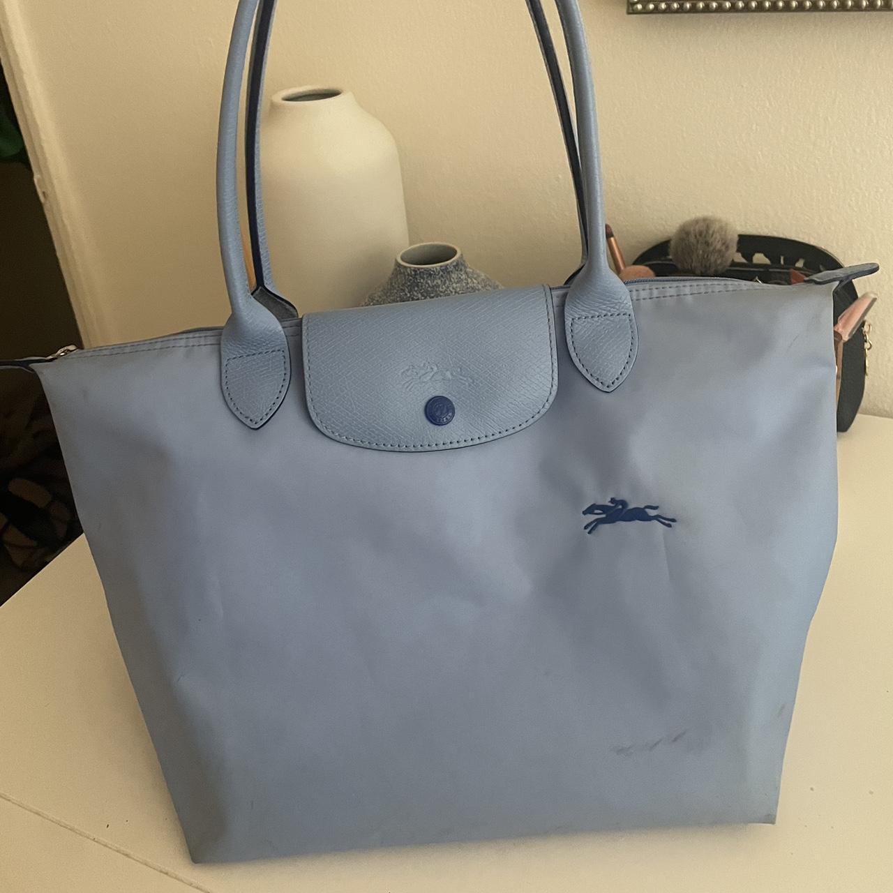 Longchamp Women's Blue Bag | Depop