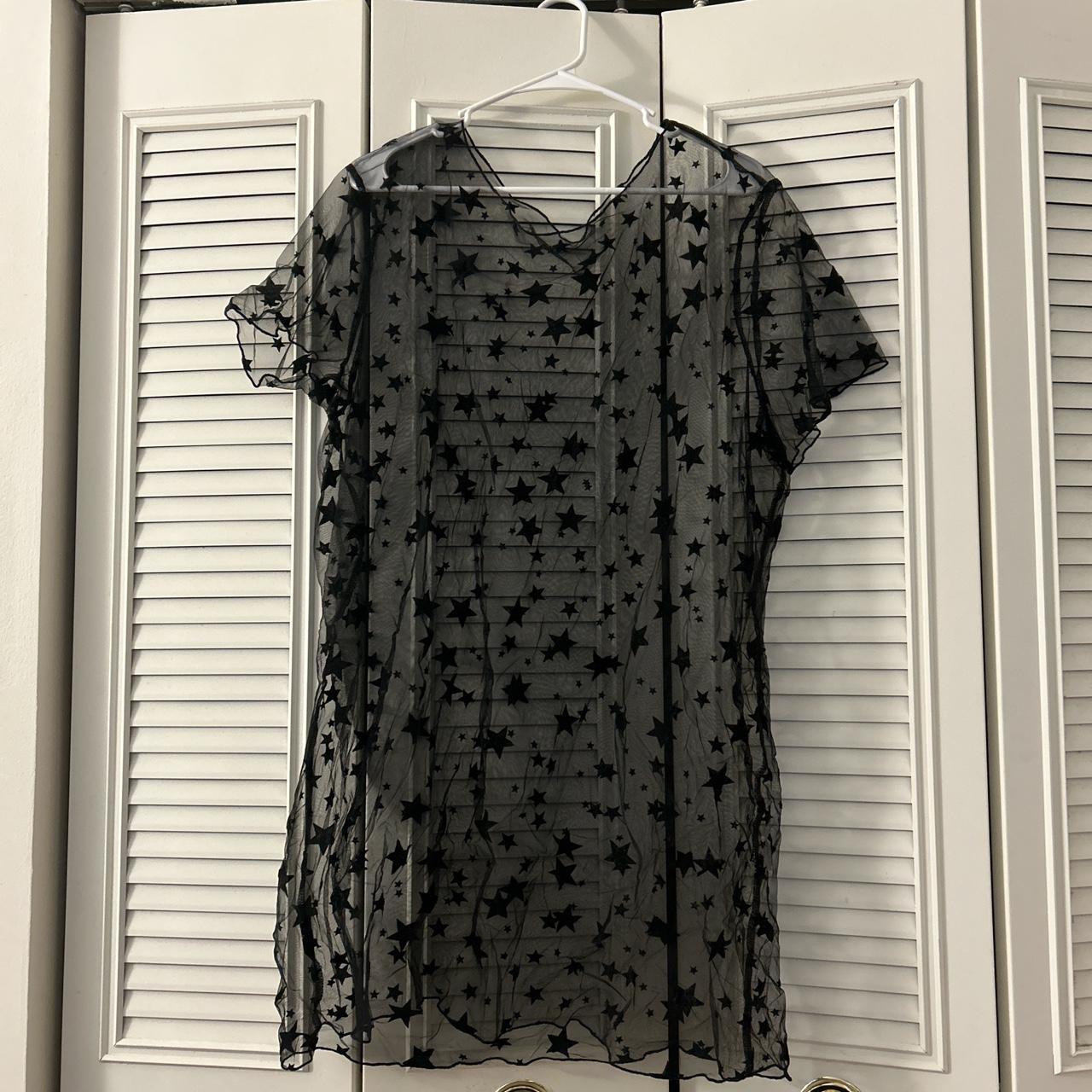 Shein Mesh Star Dress worn a few times fits closer... - Depop