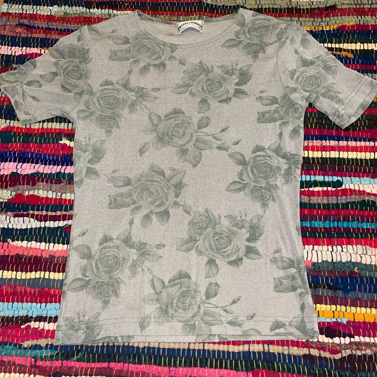 Vintage Rose Shirt 🌹 *perfect for a fall night out... - Depop