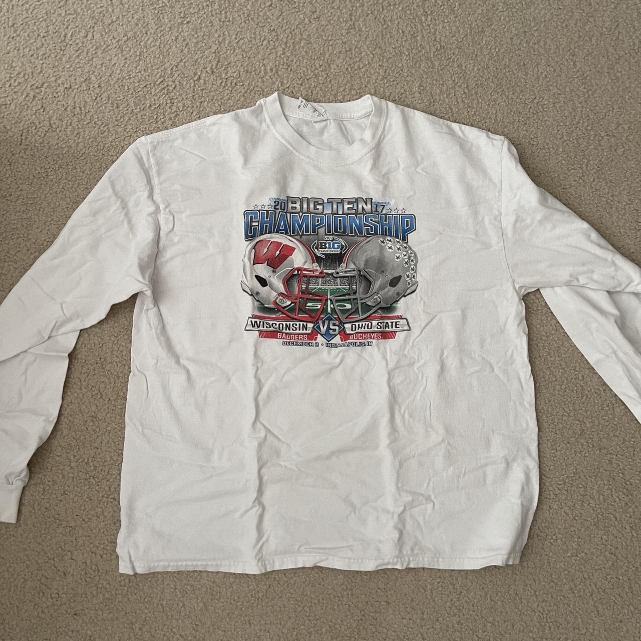 Vintage College Football Big 10 Long sleeve... - Depop