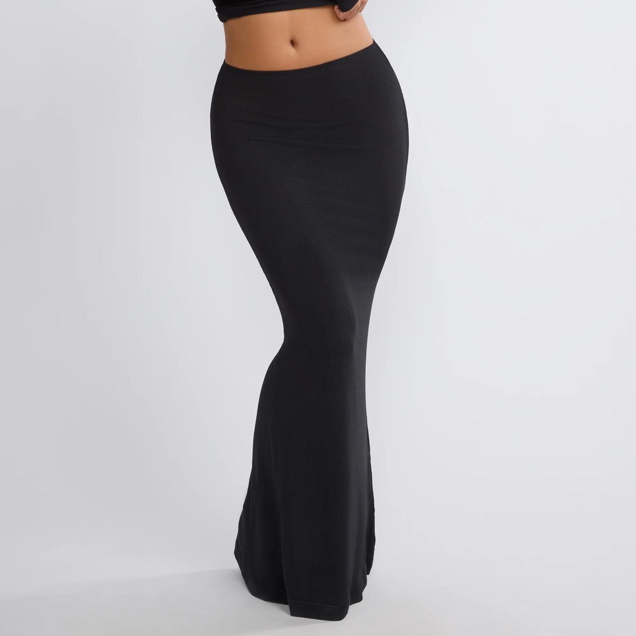 Brand New Oh Polly Ribbed Modal Mid Rise Maxi Skirt Depop