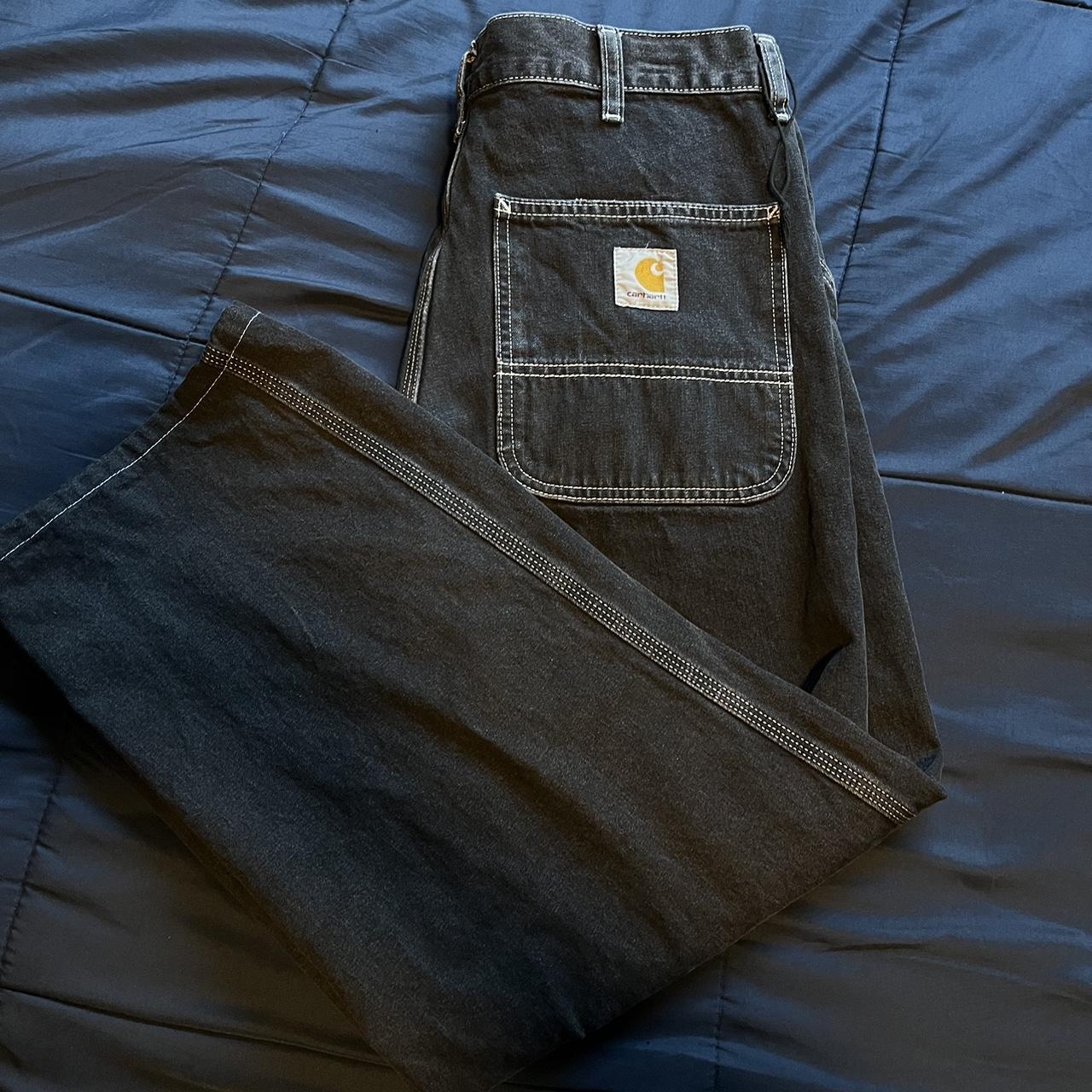 Carhart WIP, jeans men. Black washed color 32Wx 32L - Depop
