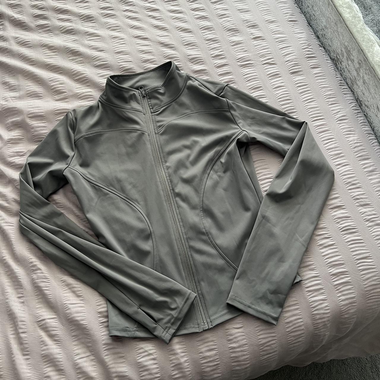 grey bbl gym jacket, size M/L brand new - Depop