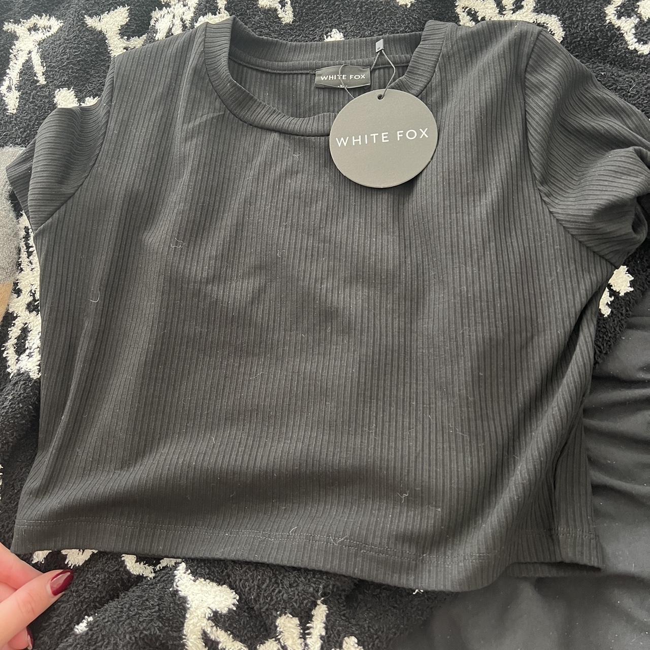 White fox crop top NWT Size XL - Depop