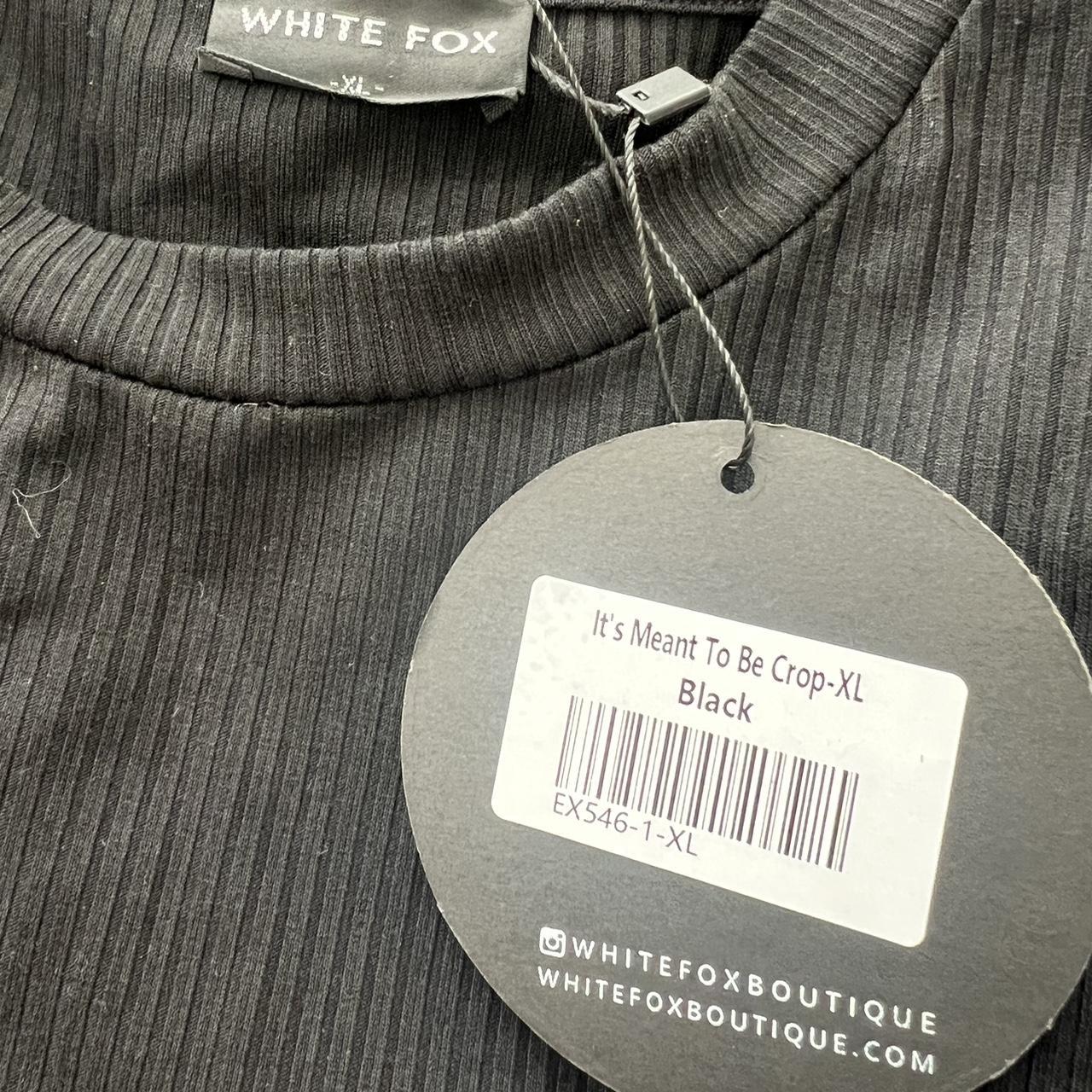 White fox crop top NWT Size XL - Depop