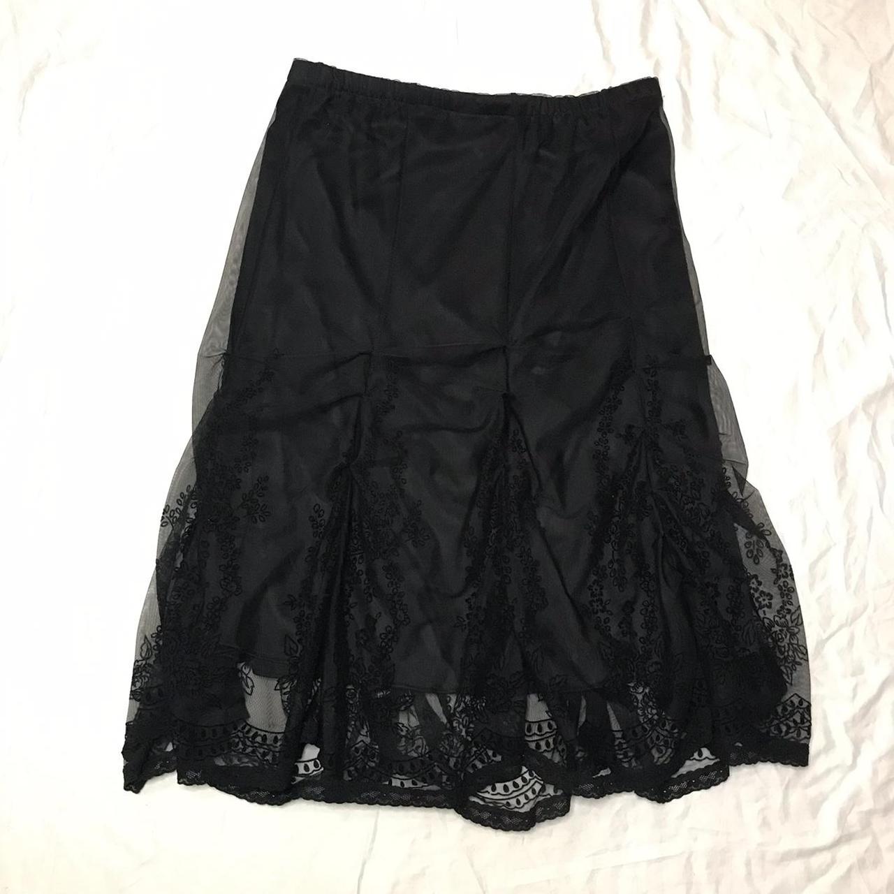 This black lace midi skirt is absolutely stunning.... - Depop