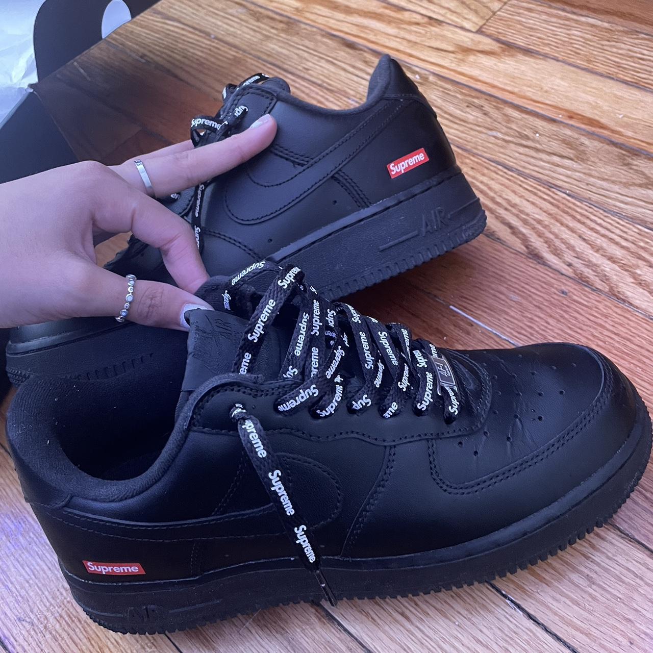 Supreme Black Forces Men size 7 Worn a couple... - Depop