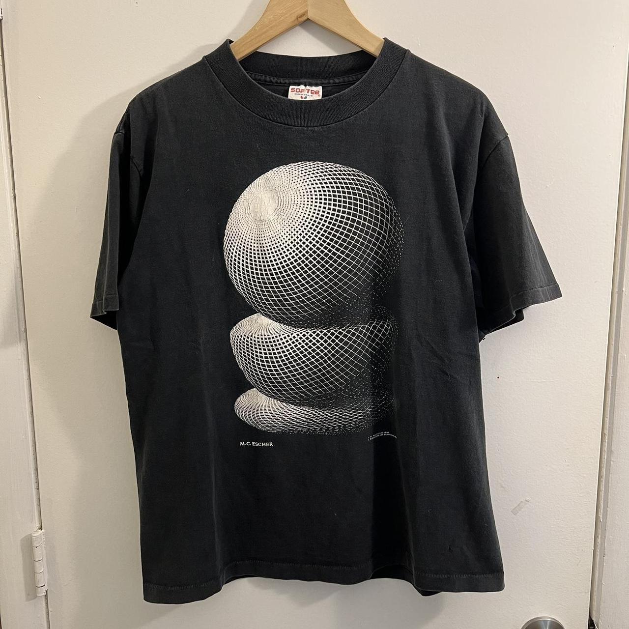 Softee Men's Black and Grey T-shirt | Depop