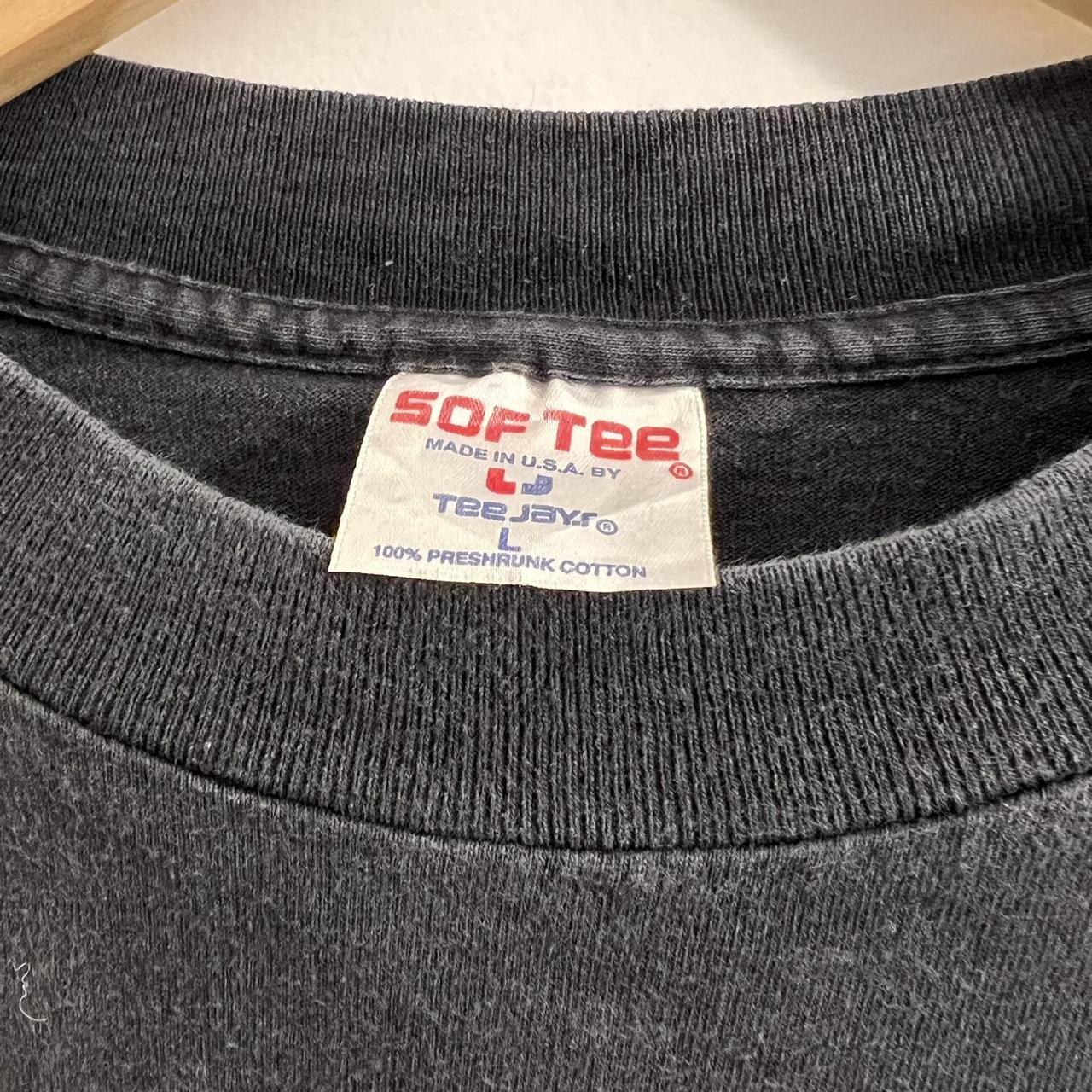 Softee Men's Black and Grey T-shirt | Depop