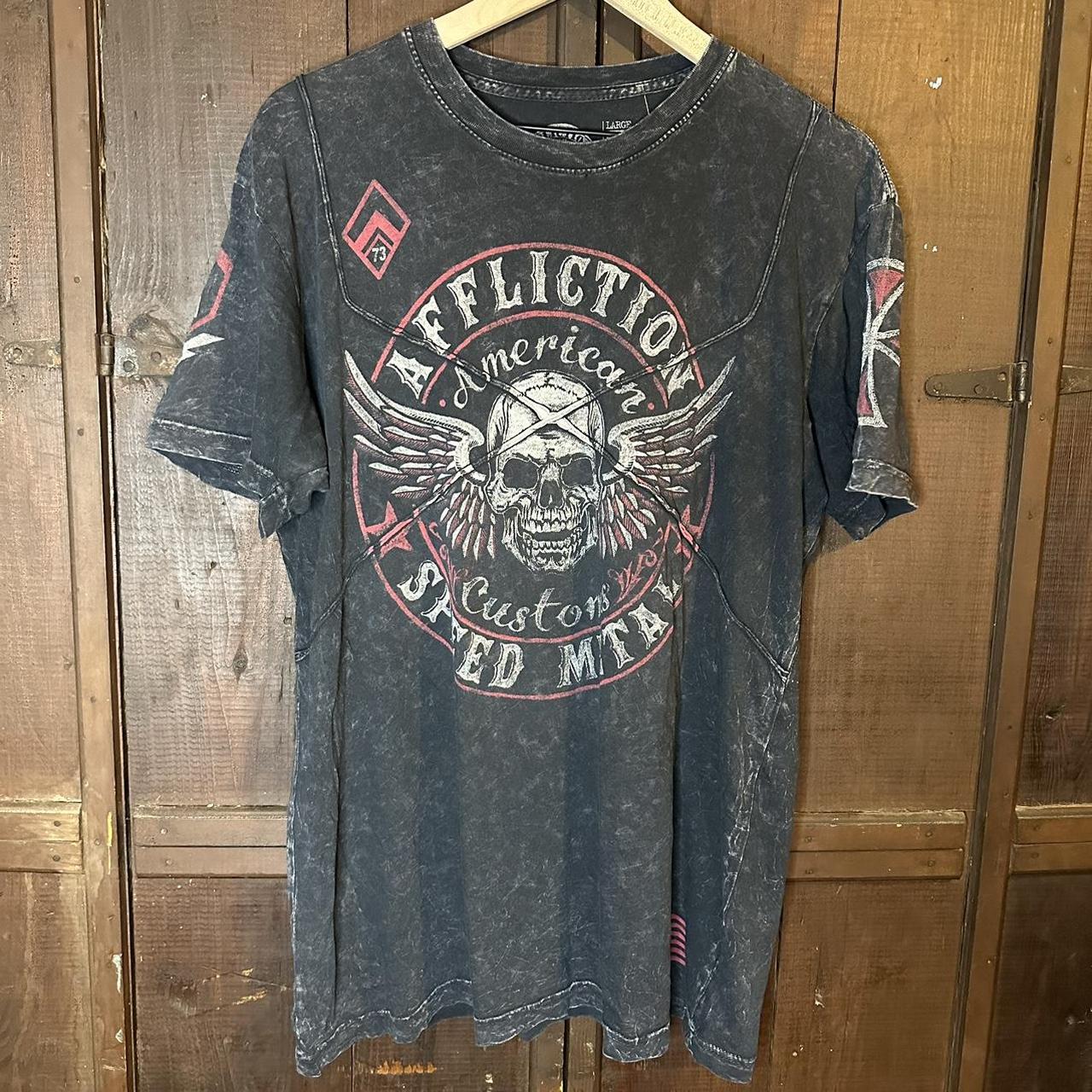 Affliction Tee Large Excellent Condition! No flaws! - Depop