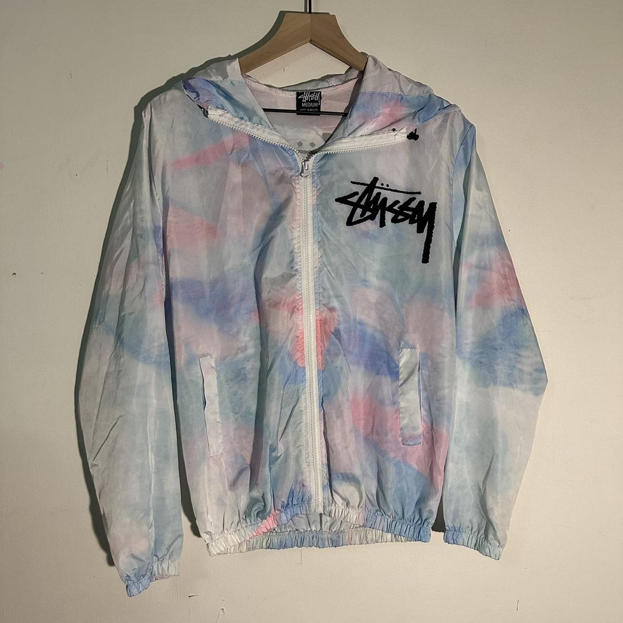 Stussy Windbreaker cotton candy tie... - Depop
