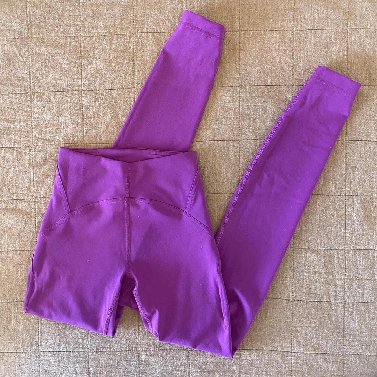Pink lululemon leggings, full length, in excellent... - Depop
