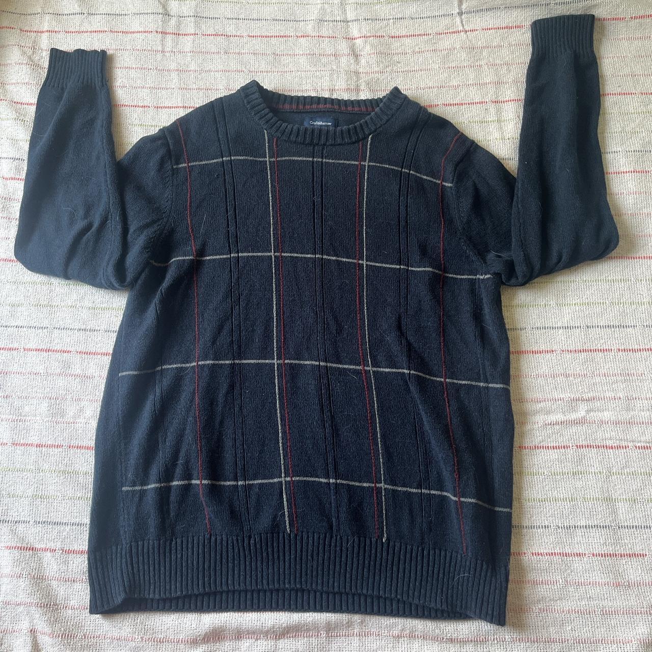 Croft & Barrow Women's Navy and Red Jumper | Depop