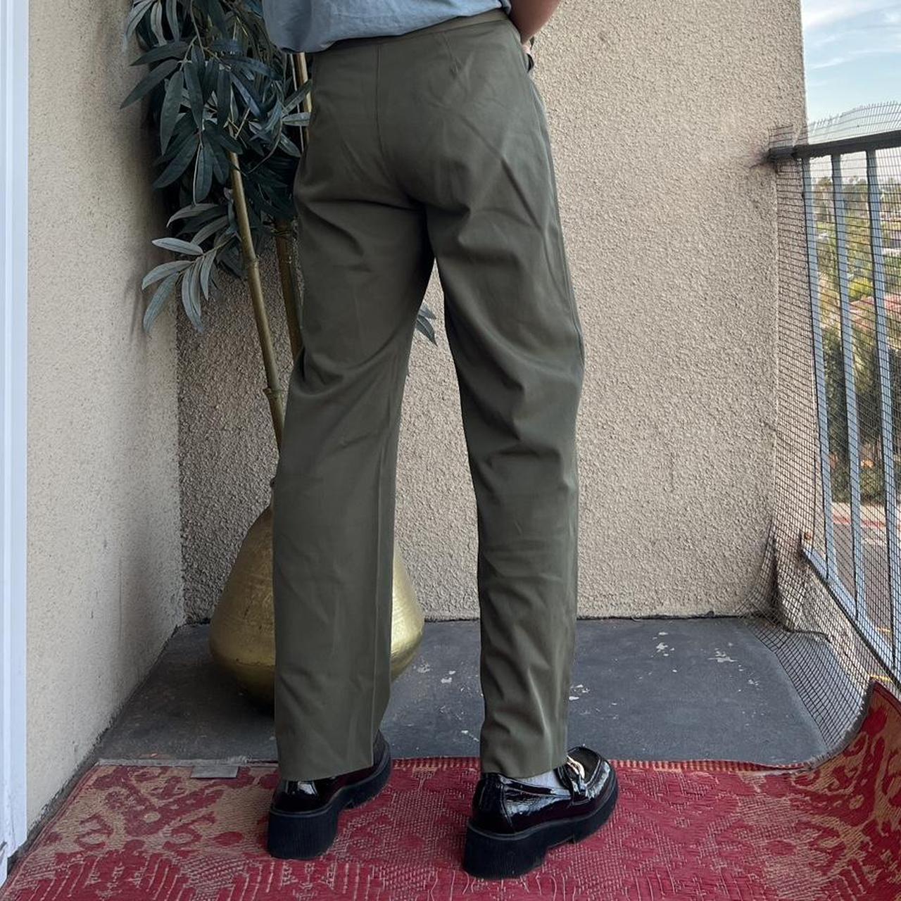 Vtg high waisted slacks straight trousers dress... - Depop