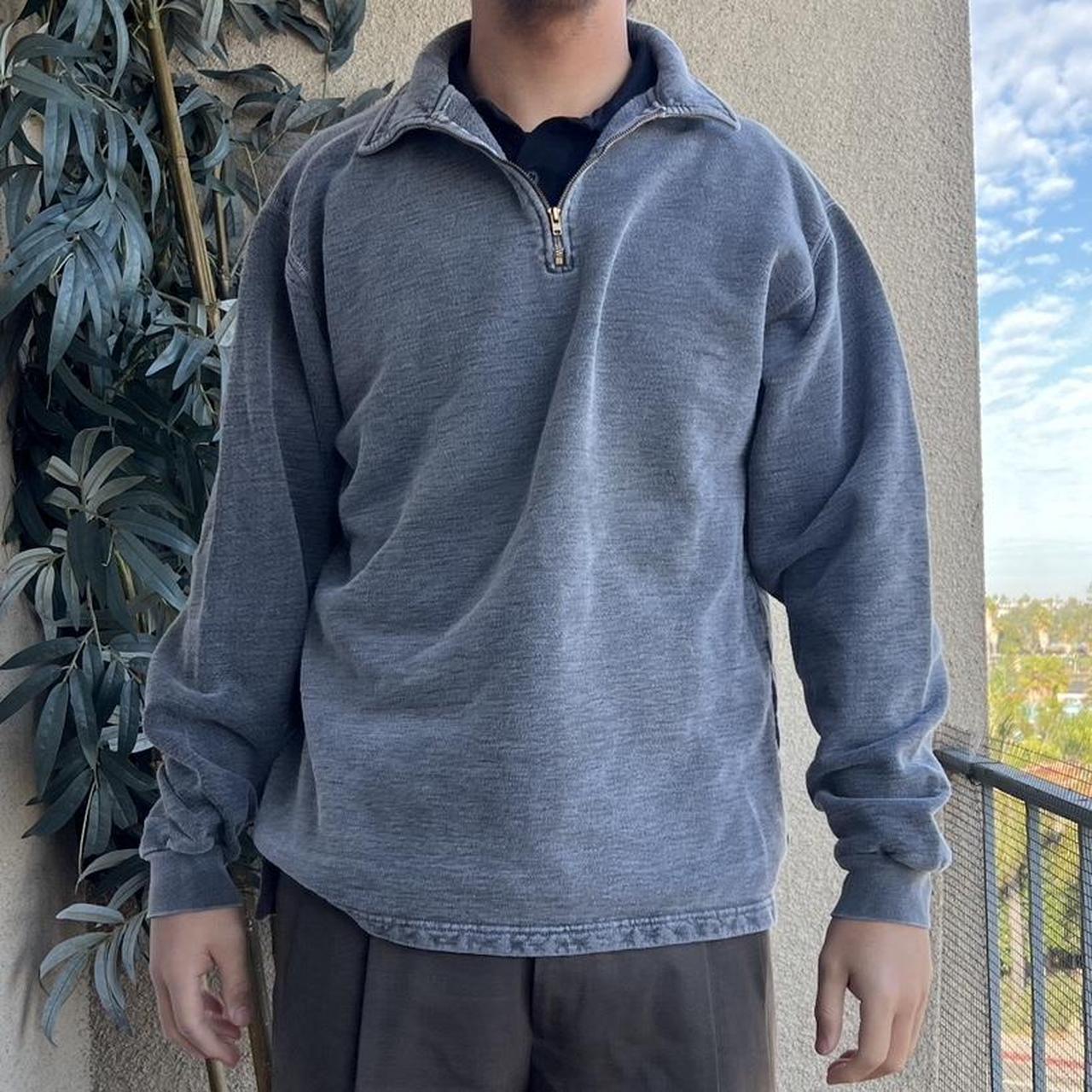 Vtg quarter zip up sweater shirt Size: mens... - Depop