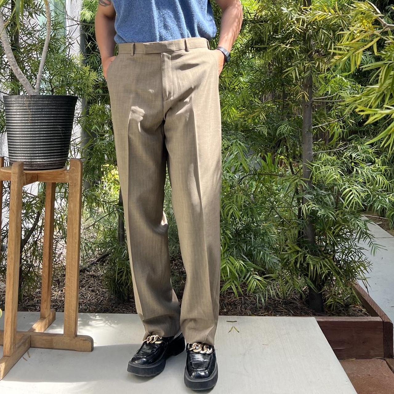 Vtg polyester baggy ald style trousers dress... - Depop