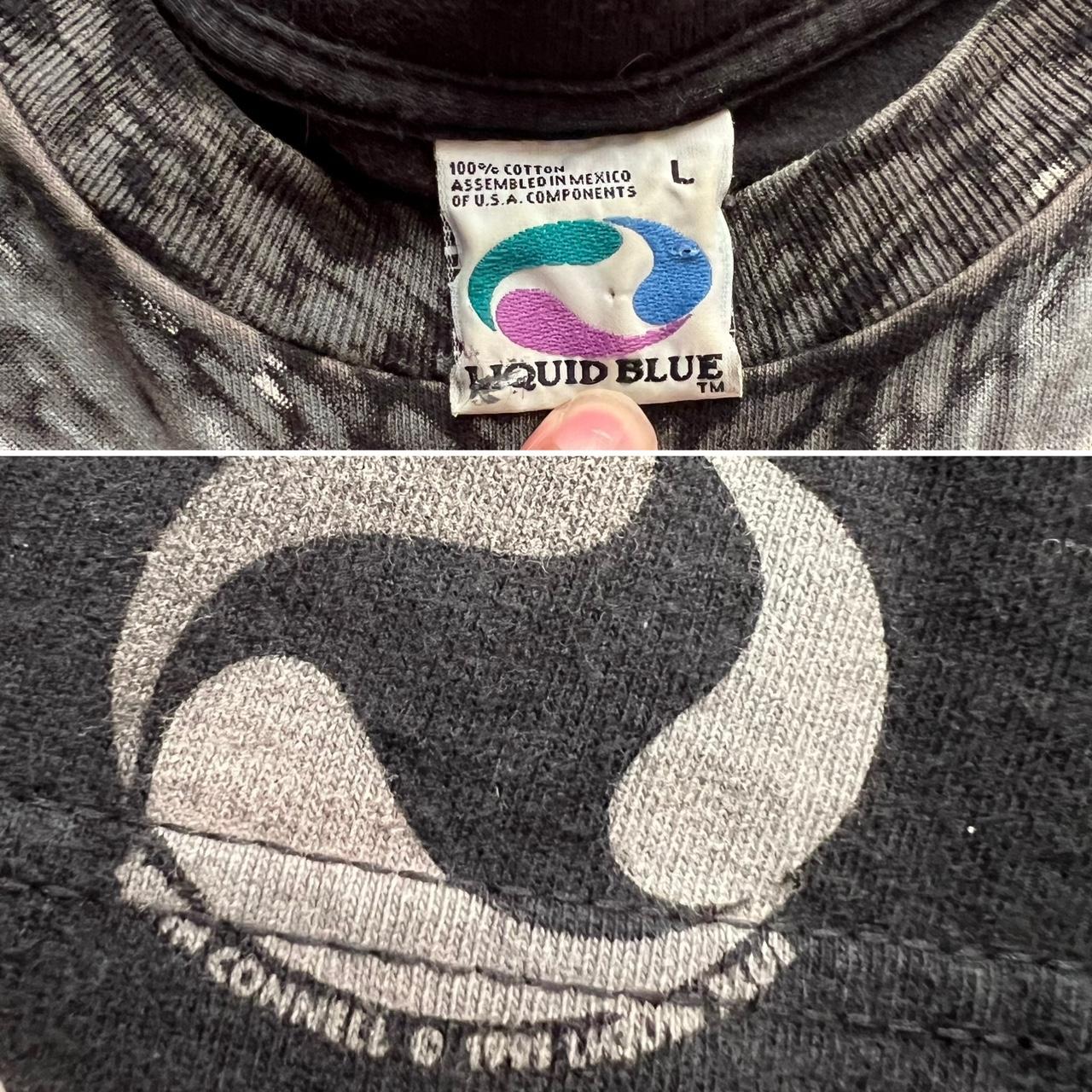 1995 Liquid Blue AOP Wolf Tee Men’s Size Large Fits... - Depop