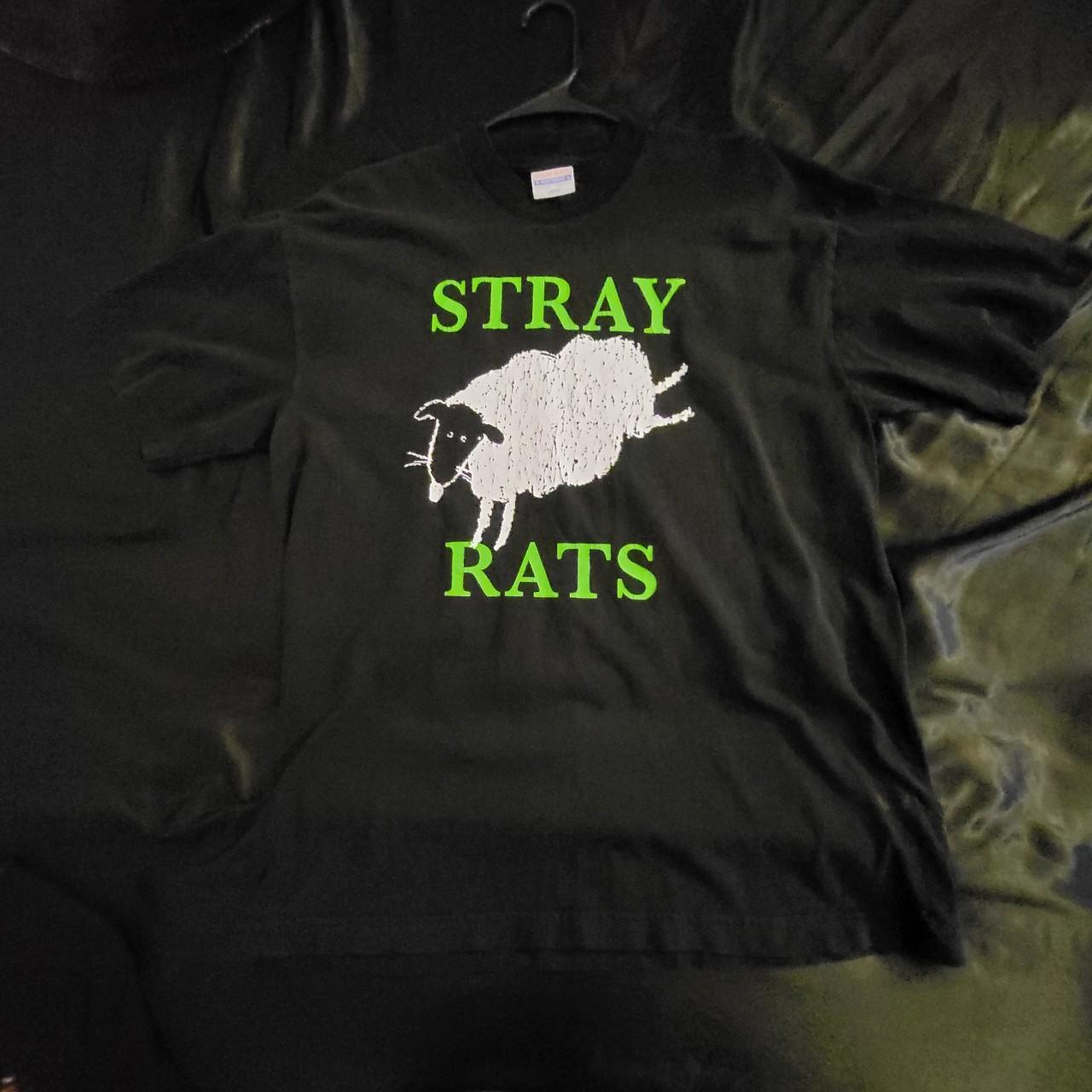 stray rats sheep t-shirt bleach stain pictured on... - Depop