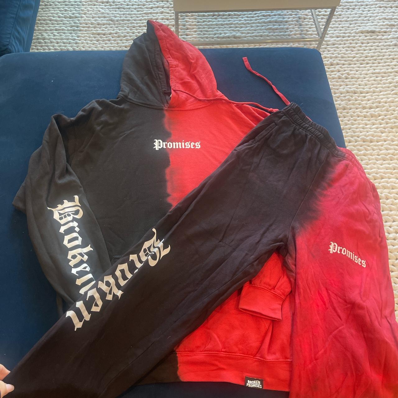 SOLD AS A SET BROKEN PROMISES SPLIT PANTS SMALL... - Depop