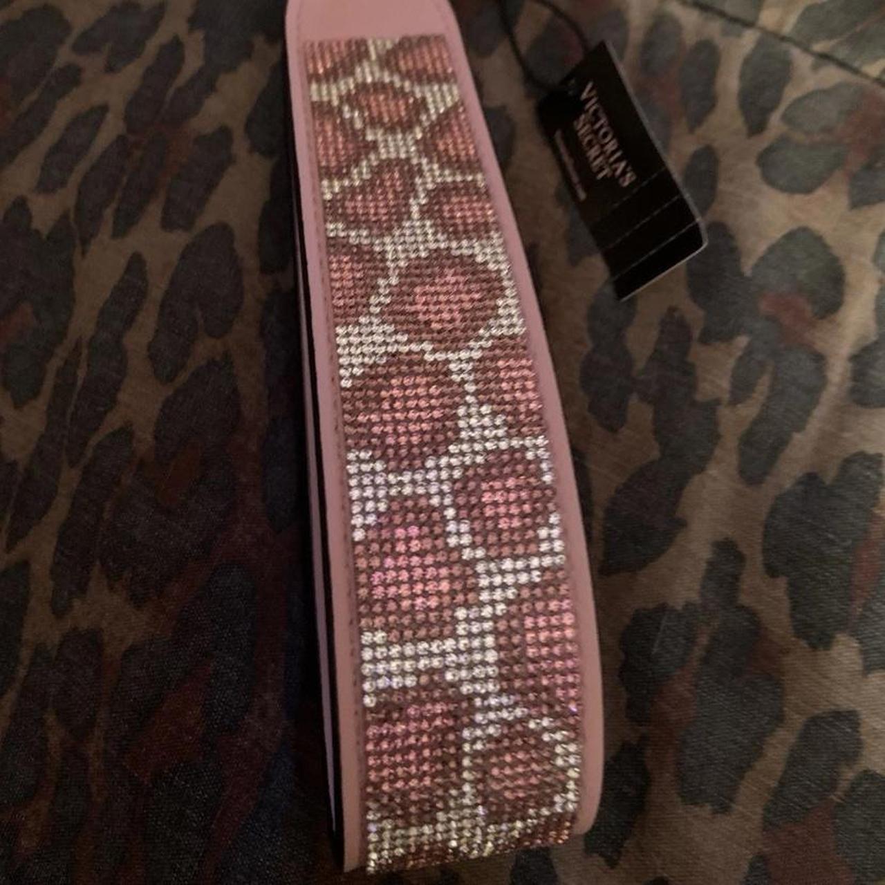 Victoria's Secret pink leopard rhinestone bling... | Depop