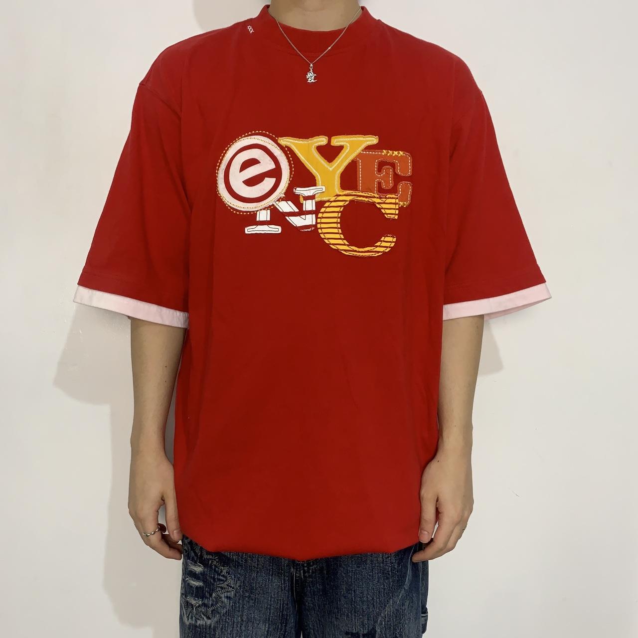 Red hip hop enyce embroidered vintage t shirt. Tag... - Depop