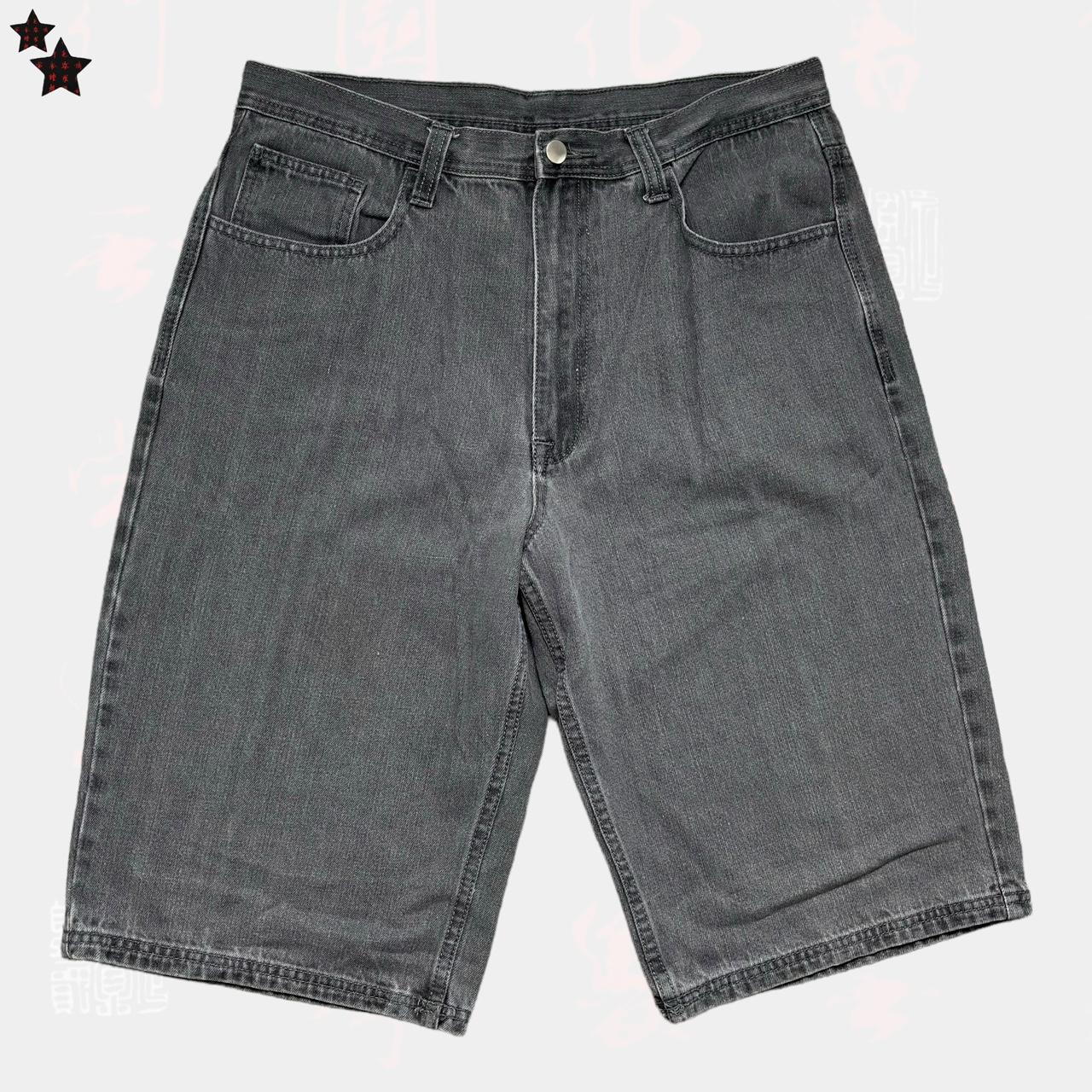 Dark grey baggy jorts. Classic dark grey colour... - Depop