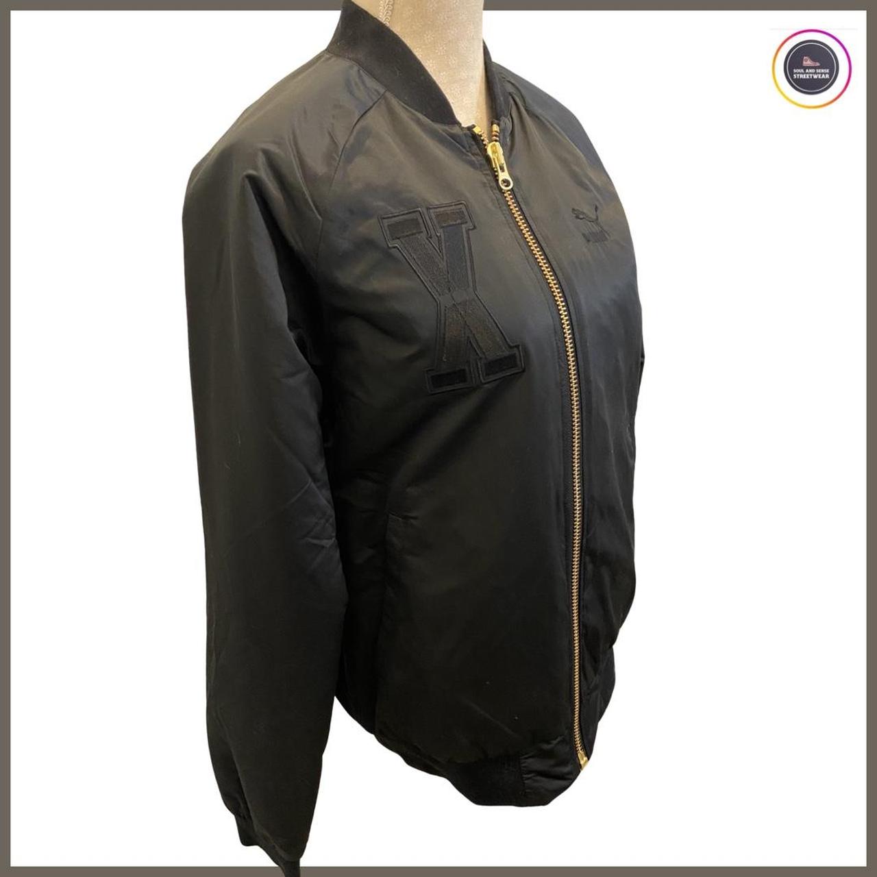 Puma Women's Black and Gold Jacket | Depop