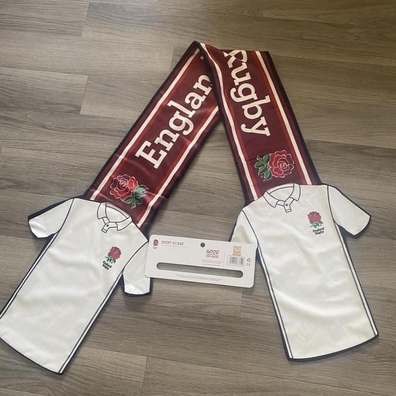 England Rugby Scarf - Velvet Jersey Scarf... - Depop