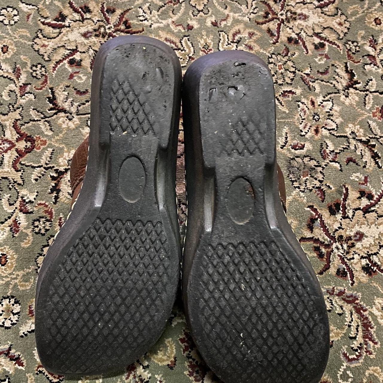 vintage y2k cherokee brown chunky clogs/ mules.... - Depop