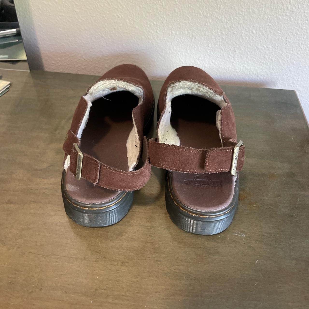 Doc marten clogs. Barely worn, light water stains is... - Depop