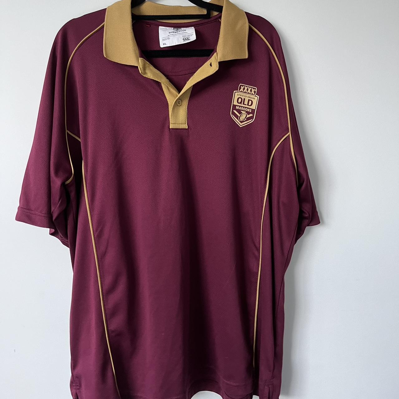 QLD Maroons State Of Origin Polo Shirt. Size XL. EUC. - Depop