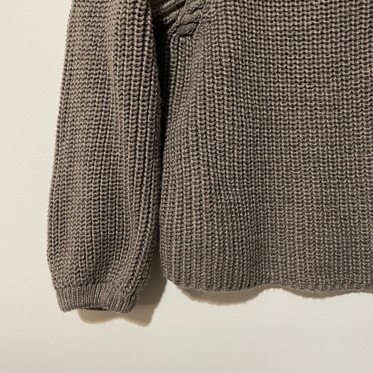 cozy brown knit sweater women’s size medium... - Depop