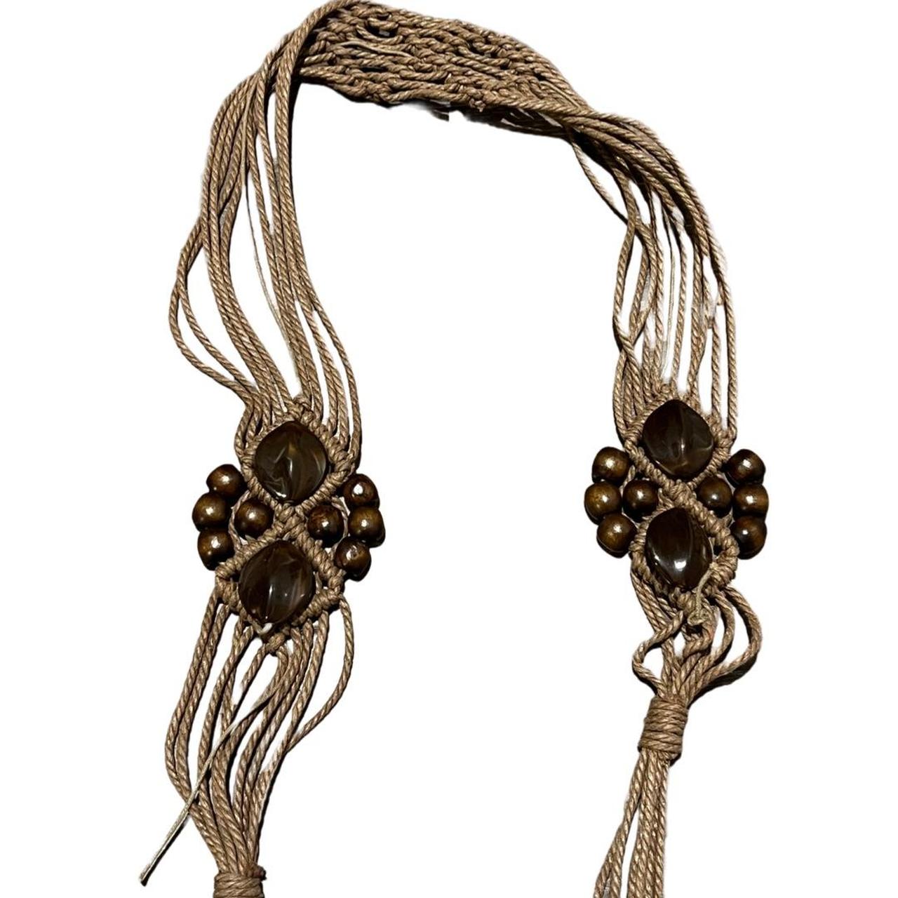 beaded hippie rope belt super cute boho belt that... - Depop