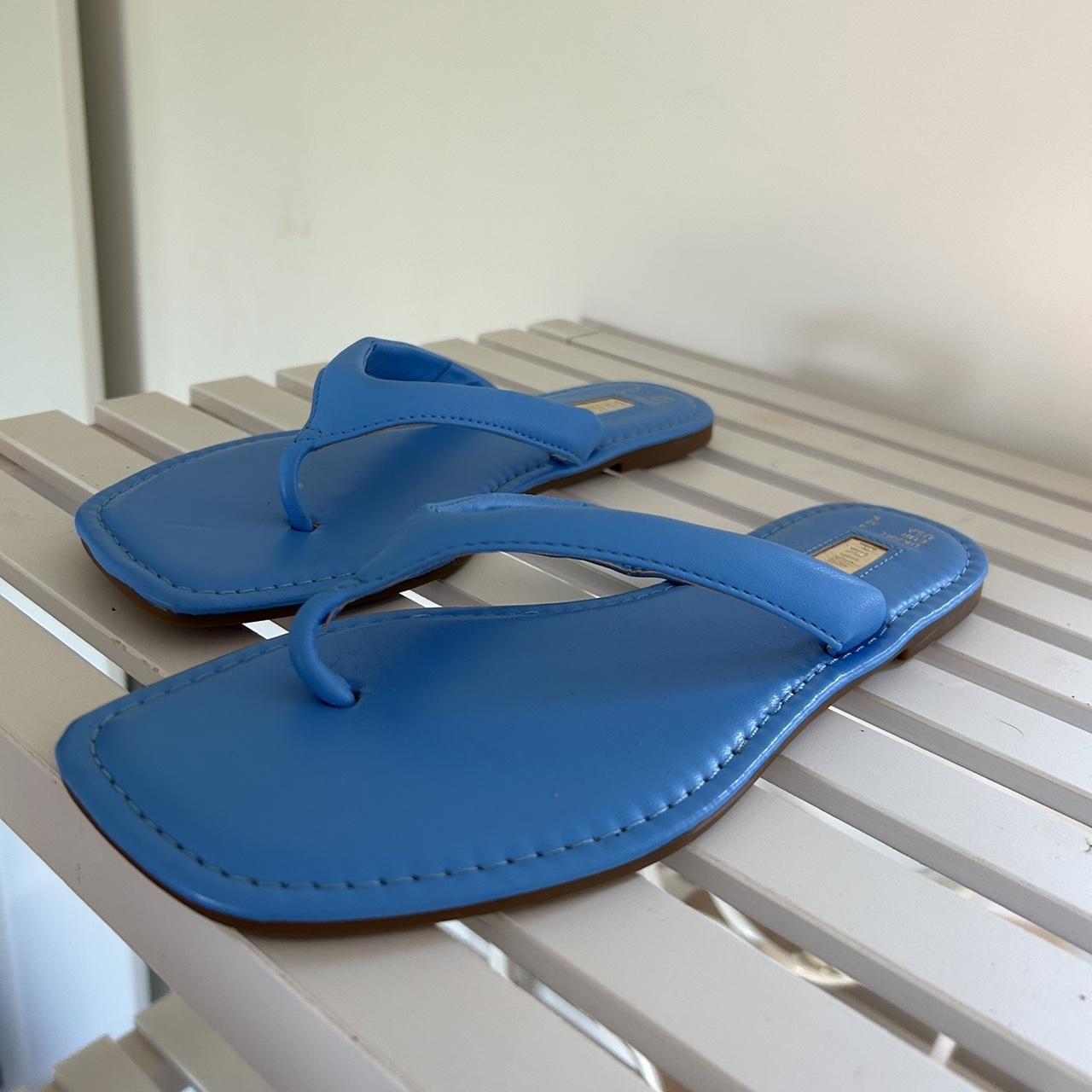 Blue sandals never worn - Depop