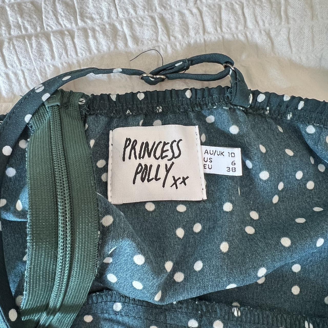 Princess Polly green polka dot dress size six - Depop