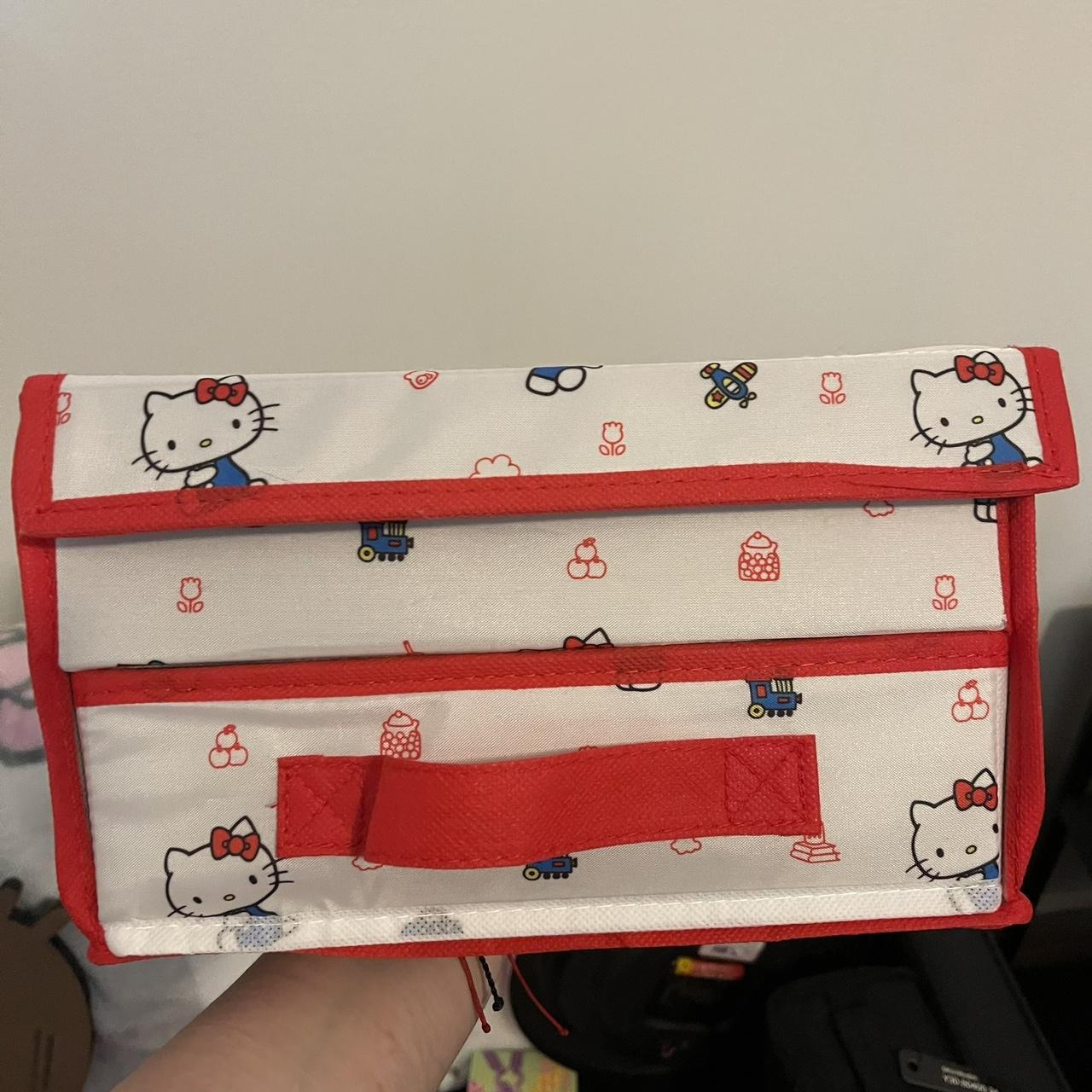 Hello Kitty Foldable Storage Box red and white... - Depop