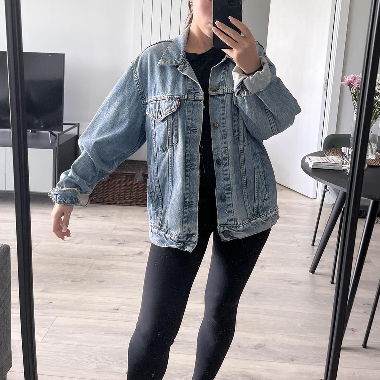 Vintage Levi’s oversized denim jacket. Shown for... - Depop