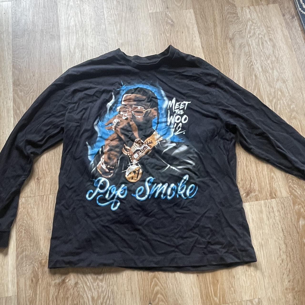 Pop Smoke Merch T-Shirt Long sleeved Size... - Depop