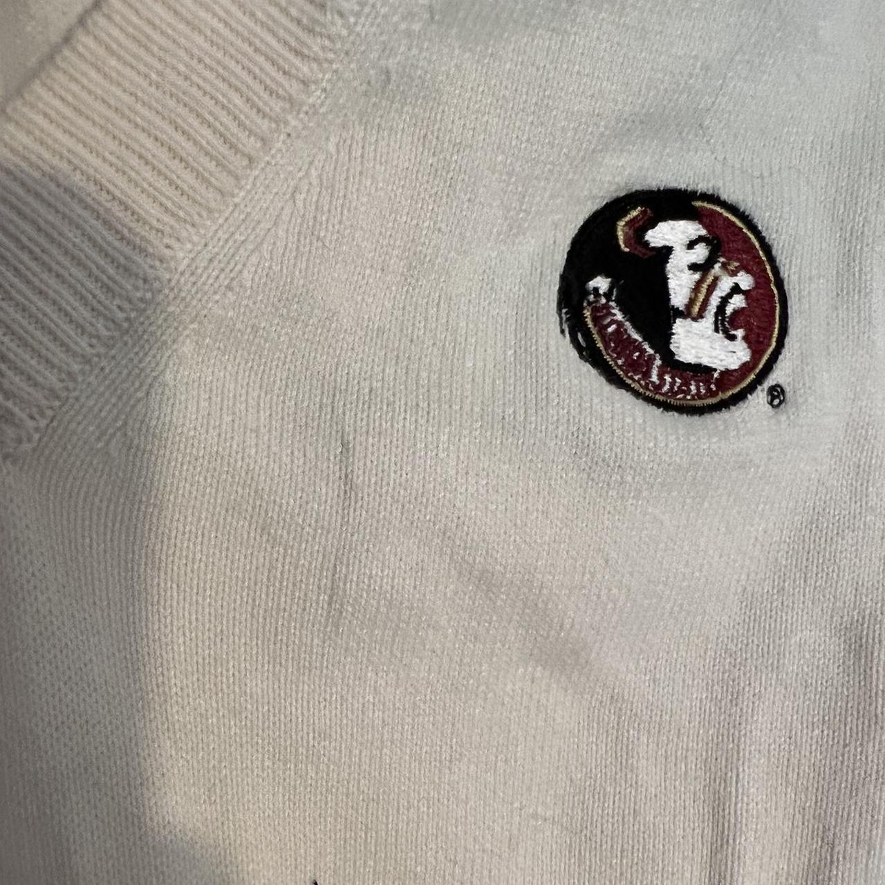 FSU vest - small mark on front as shown - cream... - Depop