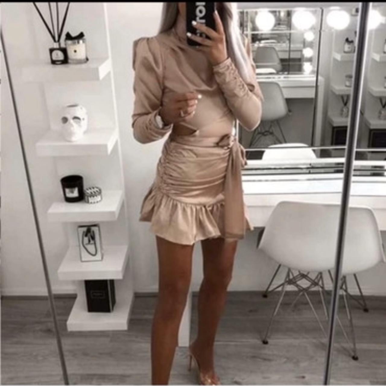 Rose gold dress colour rose gold absolutely fab... - Depop