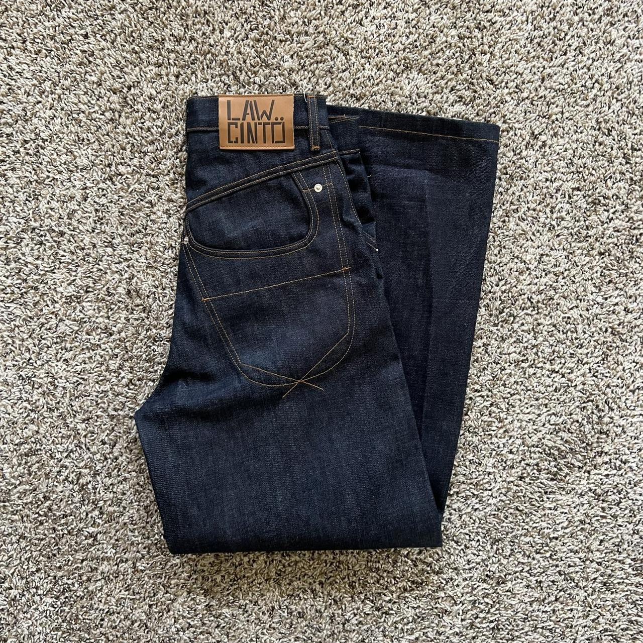 lawcinto outraw denim - size: xs - color: dark... | Depop