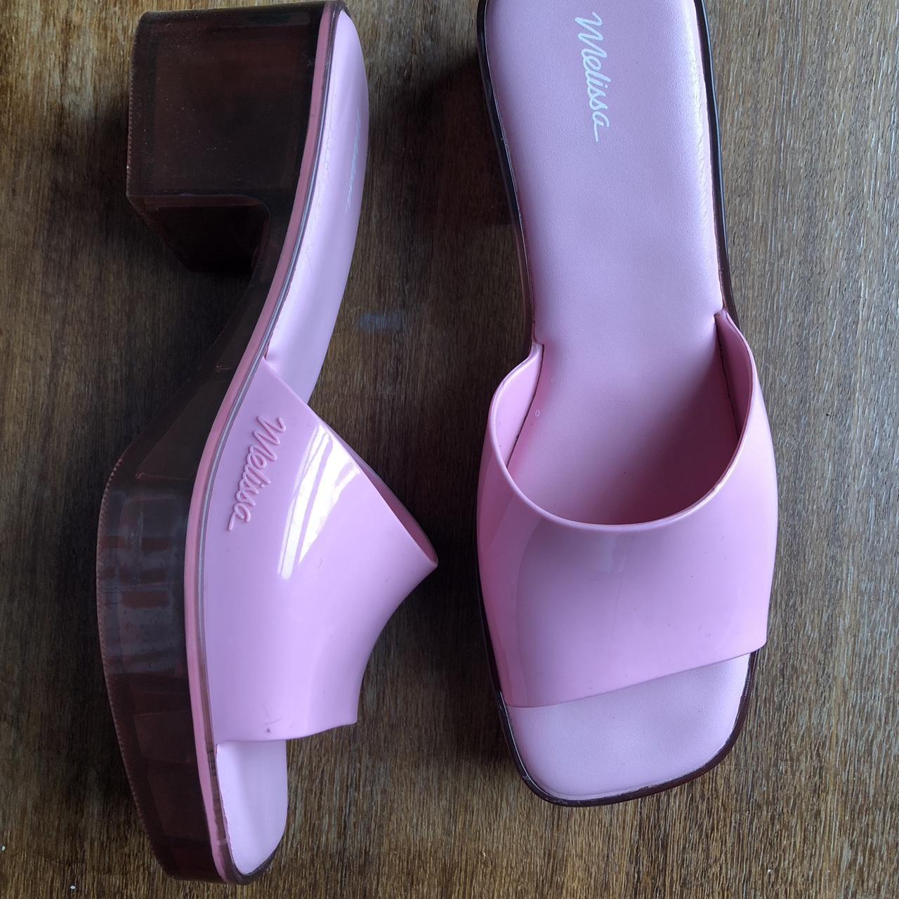 Melissa ‘shape’ pink mules. Size 10/41. In good... - Depop