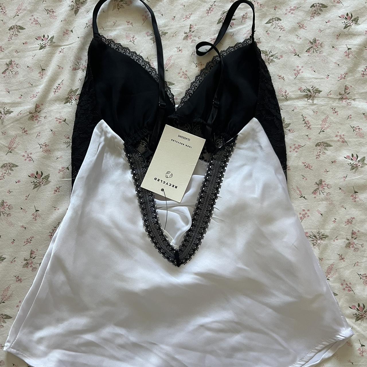 Glassons lace cami Deep V on back Never worn Size 8... - Depop