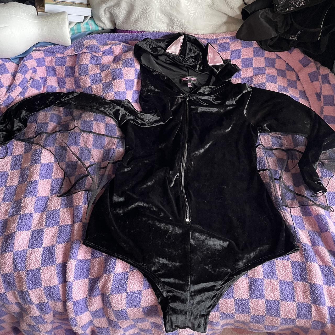 dolls kill bat costume, sleeves are pointed at the... - Depop