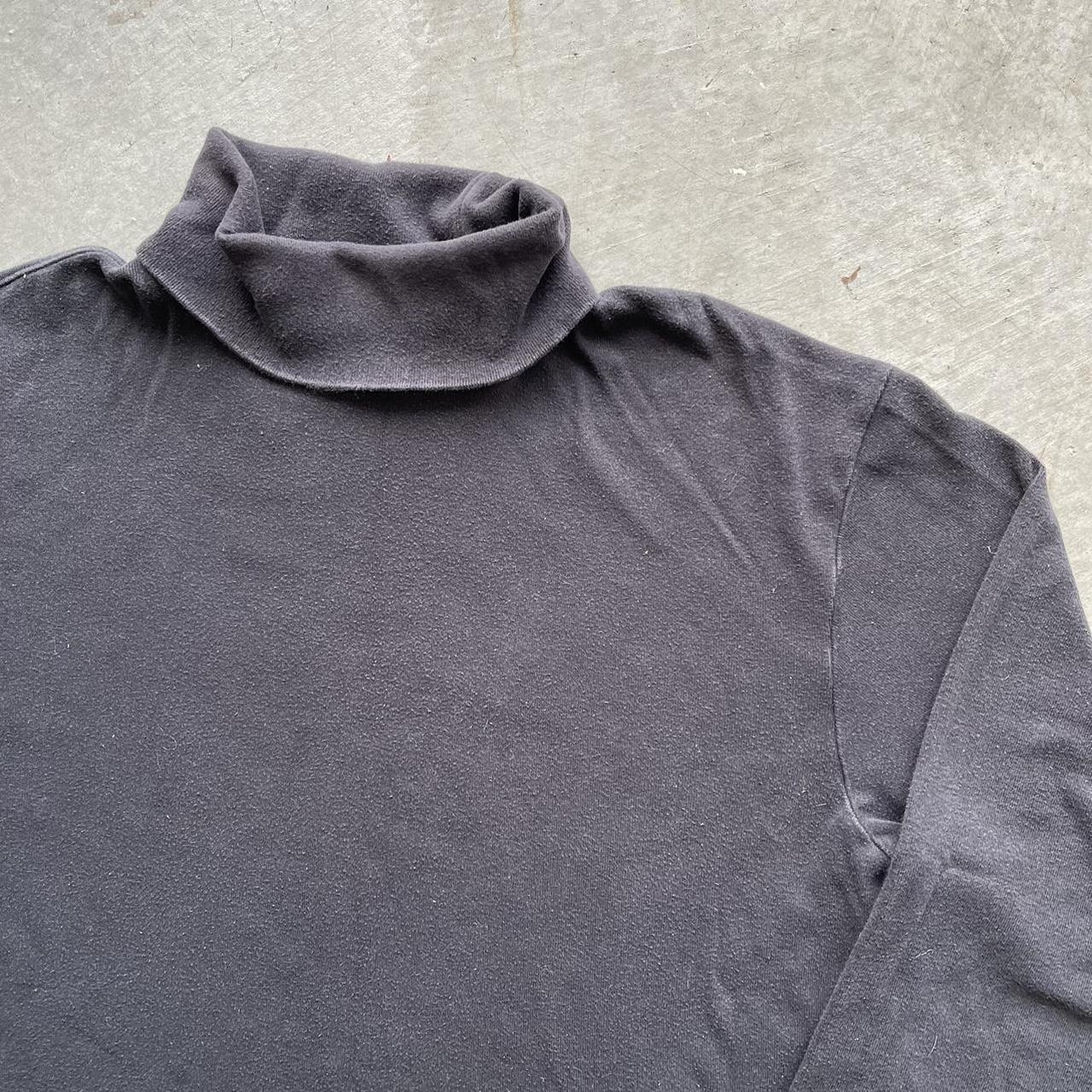 Vintage y2k Sun Faded Black Gap Turtle Neck Sz L,... - Depop