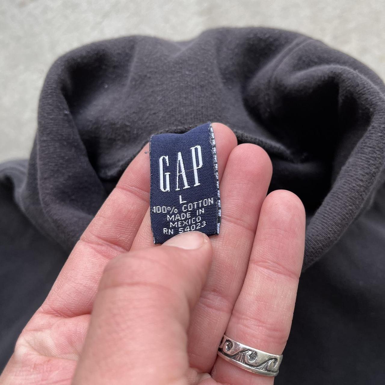 Vintage y2k Sun Faded Black Gap Turtle Neck Sz L,... - Depop