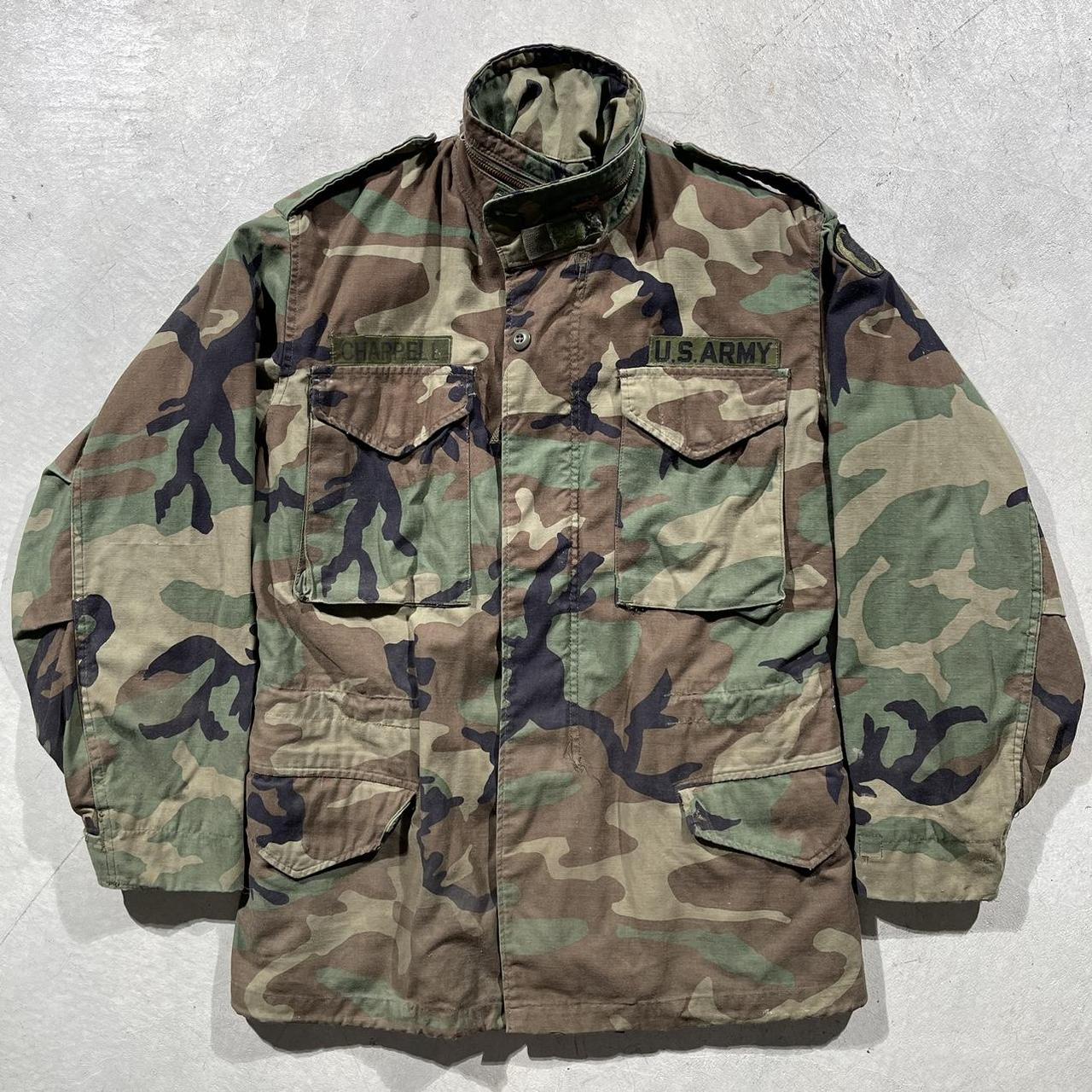 Vintage 1980s Alpha Industries Woodland Camo Field... - Depop