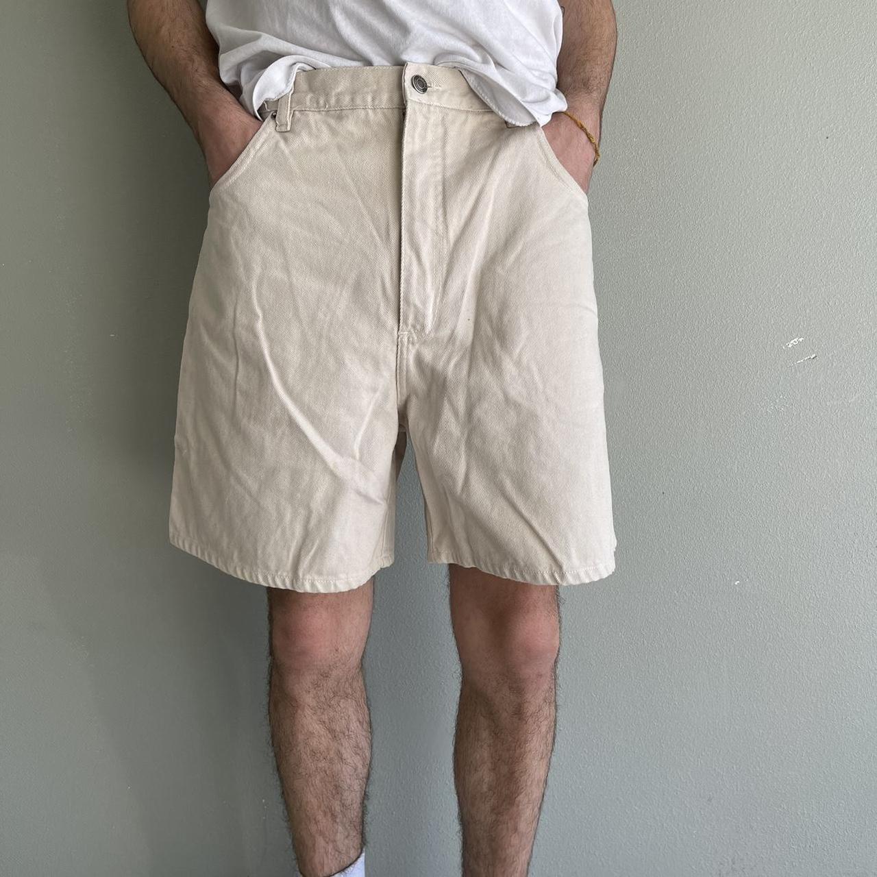 Men's Cream and White Shorts | Depop