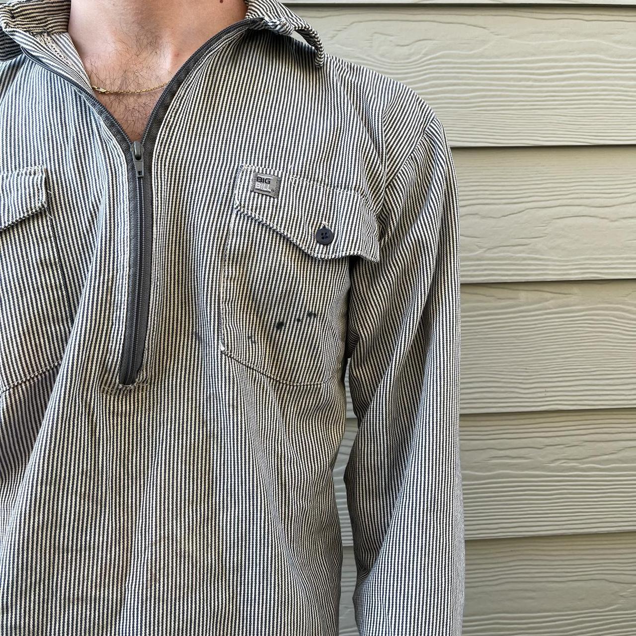 Vintage 1990s Big Bill Hickory Stripe Work... - Depop