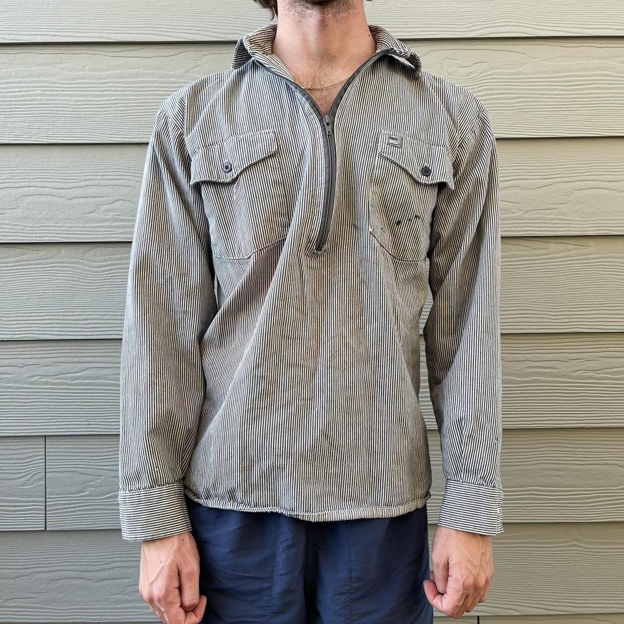 Vintage 1990s Big Bill Hickory Stripe Work... - Depop